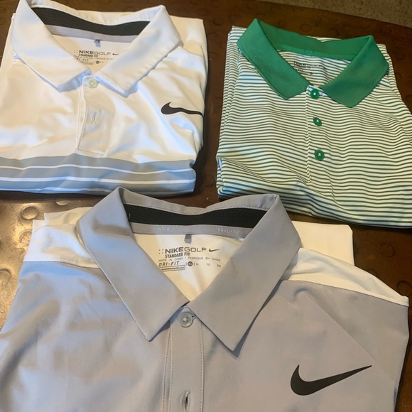 Nike | Shirts | Mens Nike Golf Polo Shirt Xl Drifit Choose Colar | Poshmark